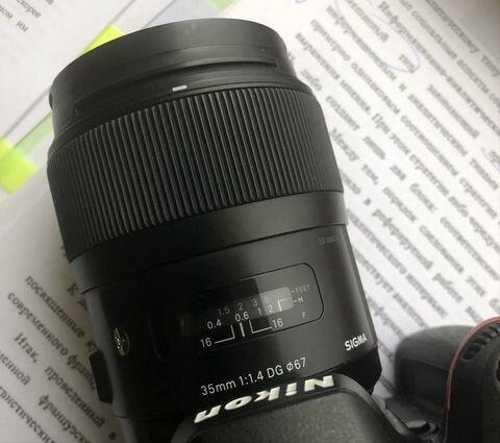 Объектив Sigma 35mm f 1.4 Art Nikon