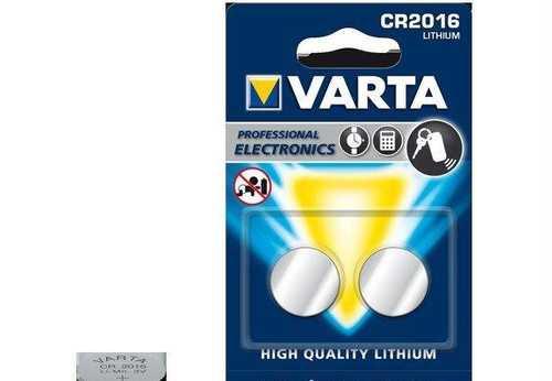 Батарейка Varta CR2016 BL2 Lithium 3V