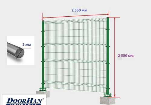 Металлический забор 3Д