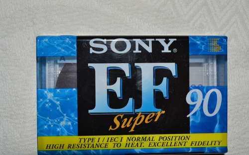 Аудиокассета Sony EF-90 super запечатанная Japan