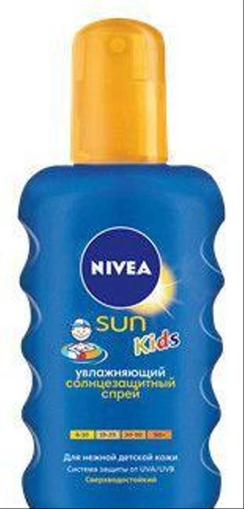 Цветной солнцезащитный спрей для детей Nivea, SPF 30, 200 мл