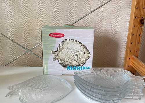 Набор тарелок в виде Рыбы (6шт.) Pasabahce Марин