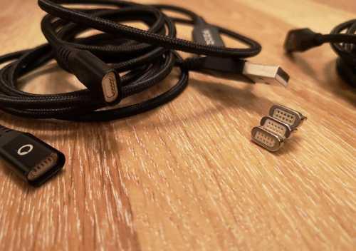 Магнитный кабель pzoz, micro USB, 3шт