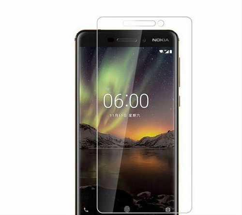 Защитное стекло 2.5D для Nokia 6.1 (прозрачное, на