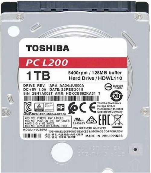 Жесткий диск Toshiba pc l200 1tb