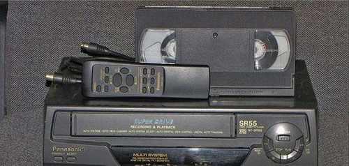Видеоплеер VHS Panasonic NV SR-55 с кассетами