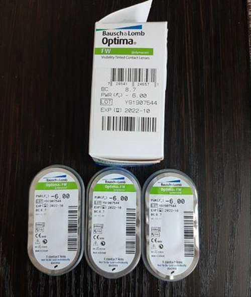 Контактные линзы Bausch + Lomb Optima FW -6.00