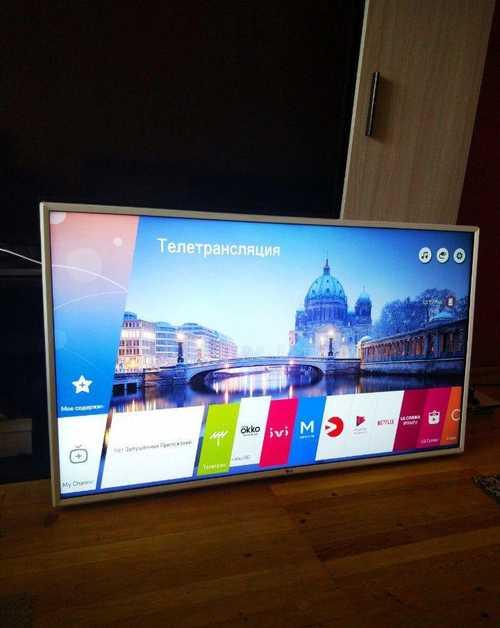 Белый LG 49 UHD,4K,SmartTV,wifi,miracast