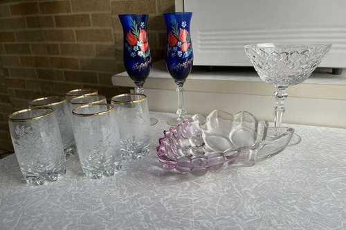 Бокалы, стаканы, вазочки