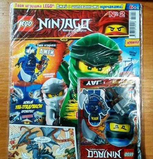 Lego Ninjago журнал с минифигуркой. Запакованный