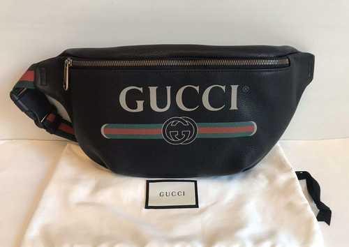 Сумка поясная Gucci Logo Belt Bag Black