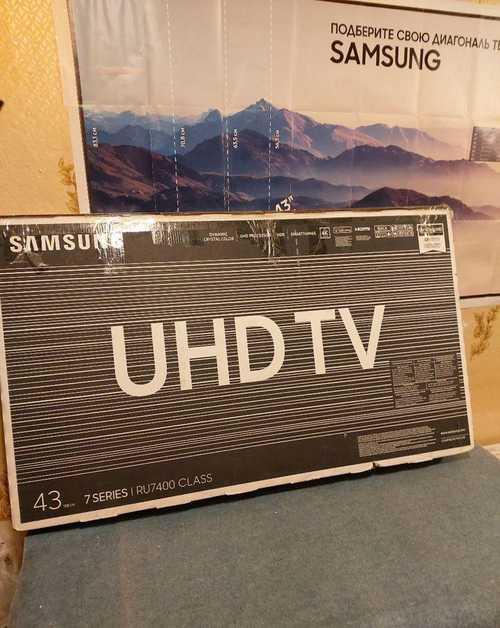 SAMSUNG UE43RU7410 белый 4K UHD Smart новый 100гц