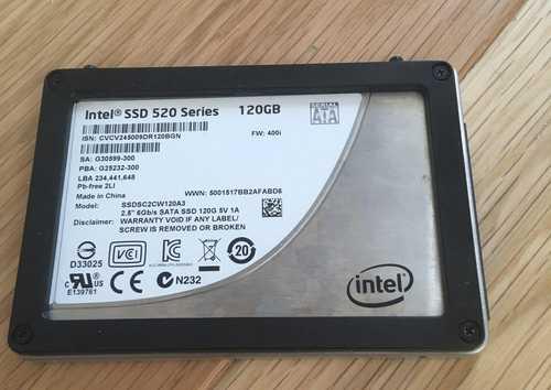 SSD intel 120 gb