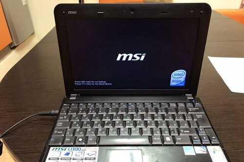 Нетбук (ноутбук) MSI U100 без жесткого диска
