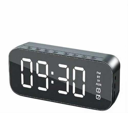 Часы будильник Bluetooth колонка FM радио