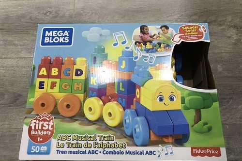 Паровоз конструктор mega bloks fisher price