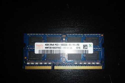 SO-dimm Hynix DDR3 PC10600 4 Gb