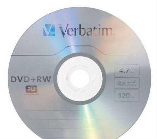 Verbatim Диск DVD+RW 4.7Gb 4-x (Slim Box)
