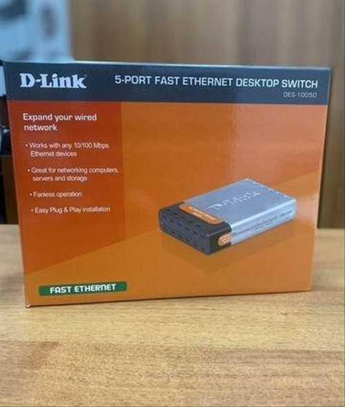 Коммутатор D-link 5-port fast enthernet desktop sw