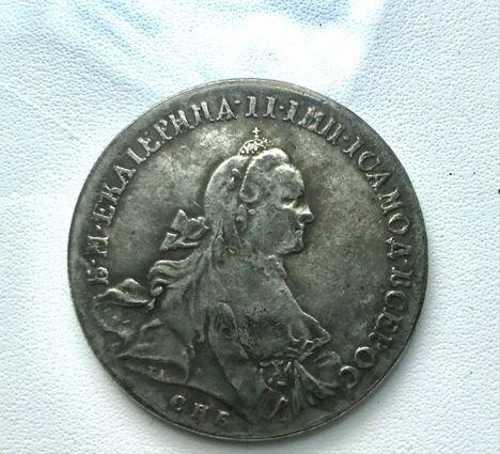 Серебряный рубль (1762г.) спб Екатерина II