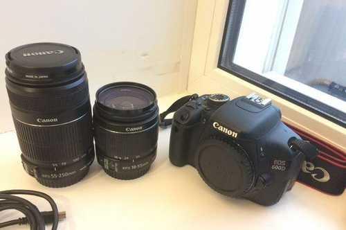 Canon EOS 600D kit (18-55mm и 55-250mm) черный