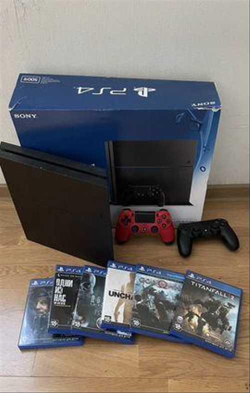 Sony Playstation 4 (FAT 500Gb) + 6 игр