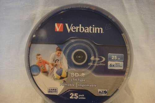 Диск BD-R Verbatim, 25 Gb, упаковка 25 штук