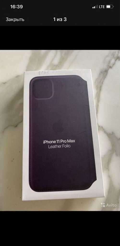 Чехол Apple iPhone 11 Pro Max Leather Folio, «спел