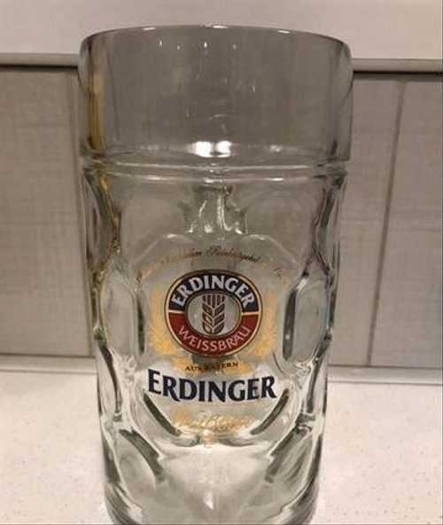 Кружка пивная erdinger 1 литр Австрия