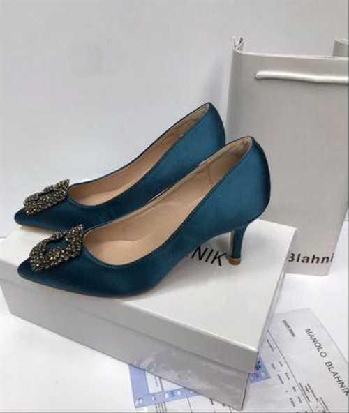 Шикарные атласные туфли Manolo Blahnik (5 цветов)