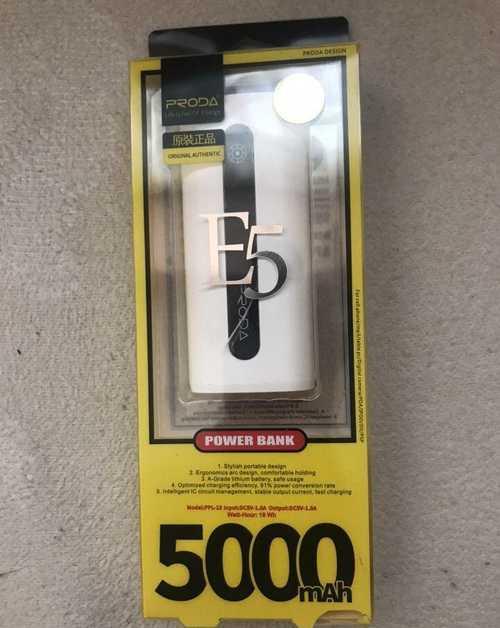 Новый внешний аккумулятор power bank Proda 5000 mA