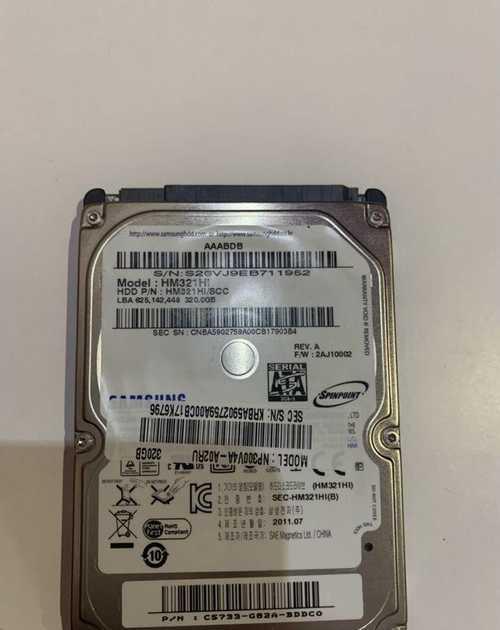 Жесткий диск Samsung 320gb (HM321HL)