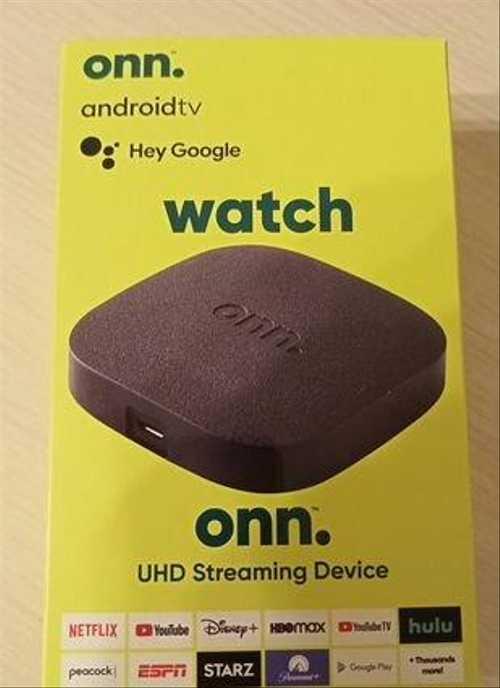 Тв Бокс onn. Android TV UHD Streaming device