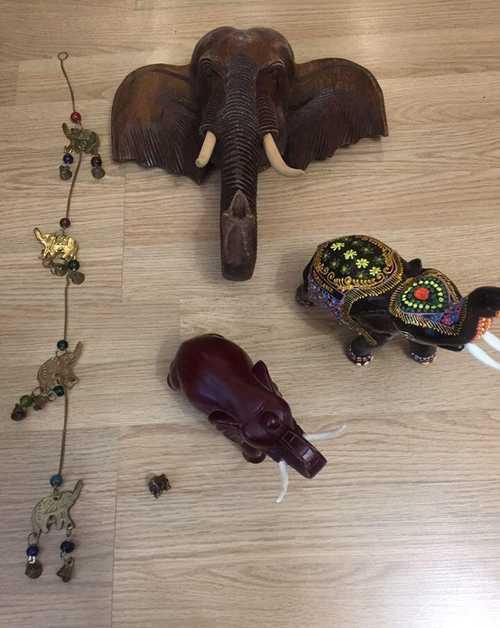 Коллекция Слоны 3шт дерево
