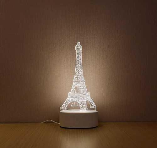 3D светильник-ночник. Эйфелева башня