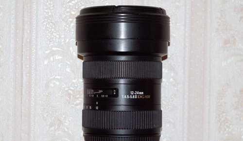 Объектив Sigma 12-24 4.5-5.6 II DG HSM для Canon
