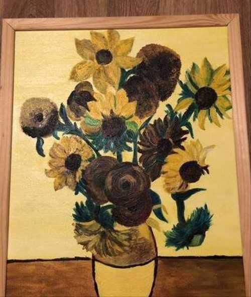 Картина маслом Ван Гог «Подсолнухи»