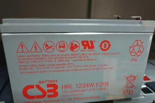 Аккумулятор CSB HRL 1234W F2FR 12V 9Ah ибп