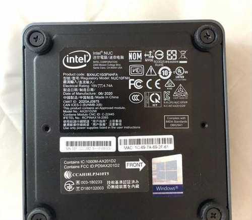 Неттоп intel NUC10i3FNH