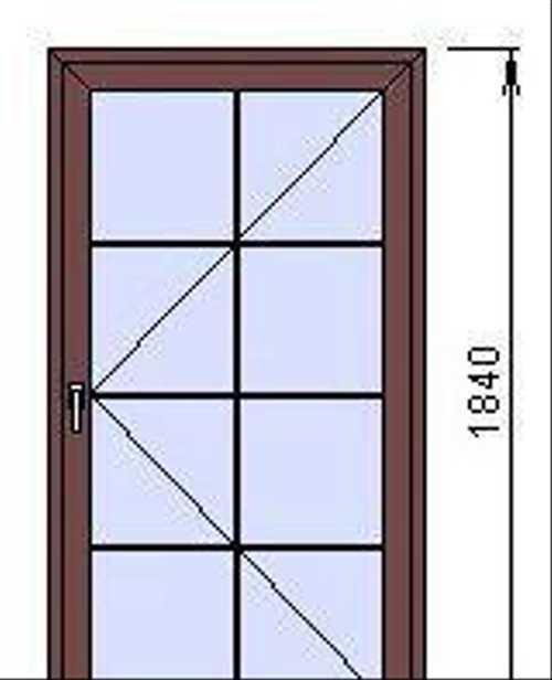 Пластиковая дверь с ламинацией 1000*1840мм