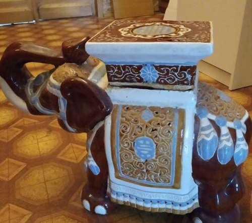 Слон-стул керамический большой