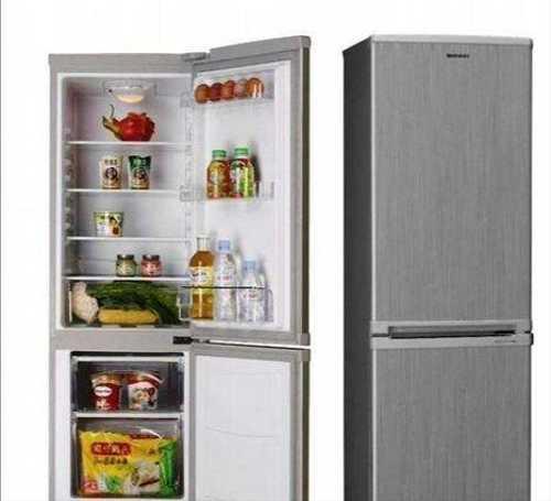 Серебристый 140см в отличном состоянии холодильник