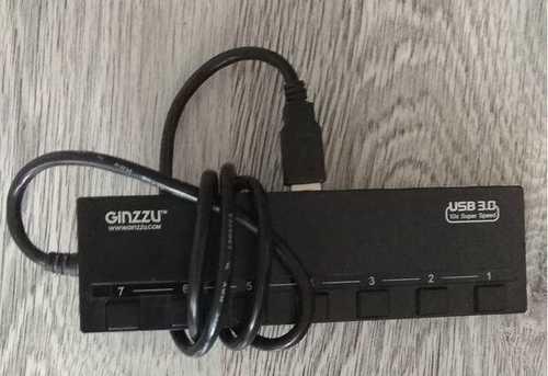 USB-хаб (концентратор) Ginzzu GR-388UAB