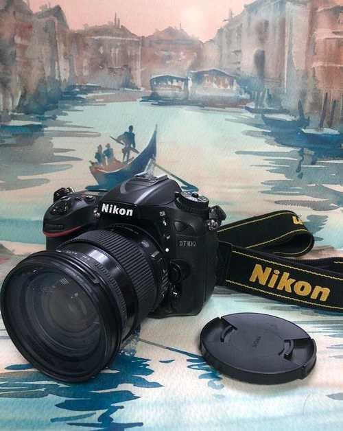 Продвинутая зеркальная фотокамера Nikon D7100+ объ