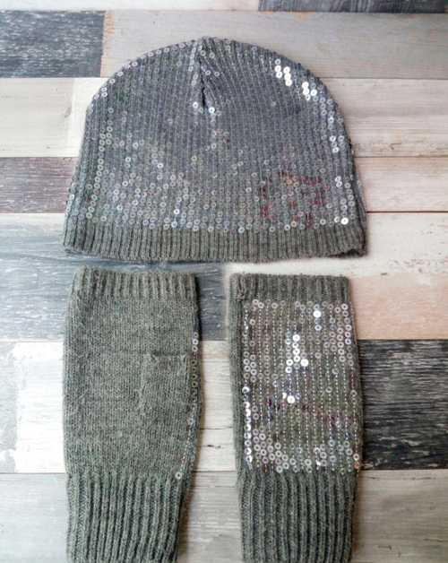 Шапка и рукавички-митенки