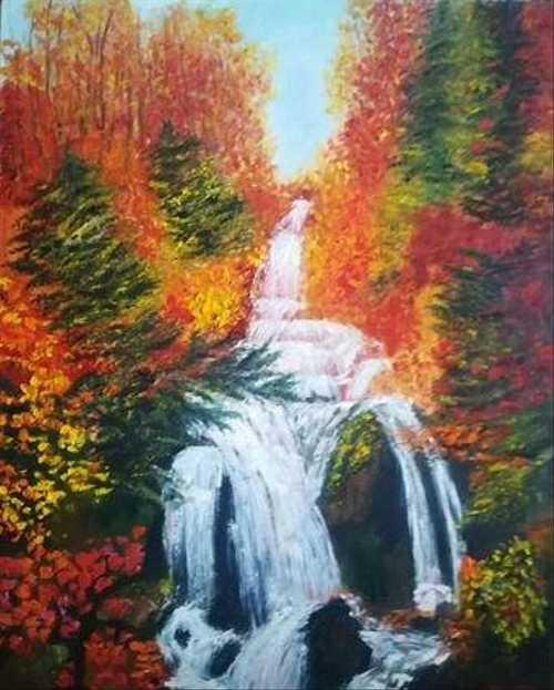 Картина "Осенний водопад"