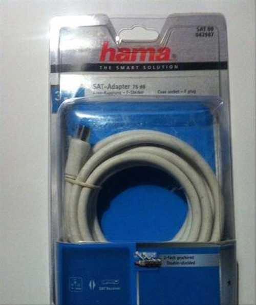 Антенный кабель Hama f-штекер