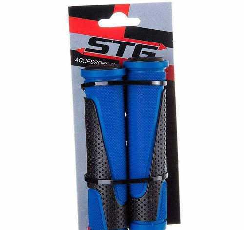 Грипсы велосипедные STG HL-G305,125 мм, черн/синие