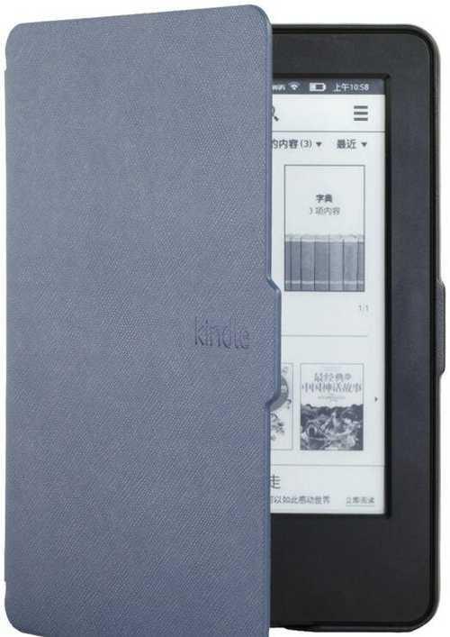 Amazon Kindle 6 Обложка синего цвета