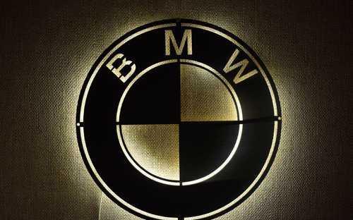Панно логотип BMW бмв с подсветкой